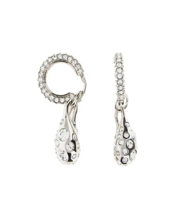 Marni Zoo Poodle Crystal-embellished Hoop Earrings - Silver