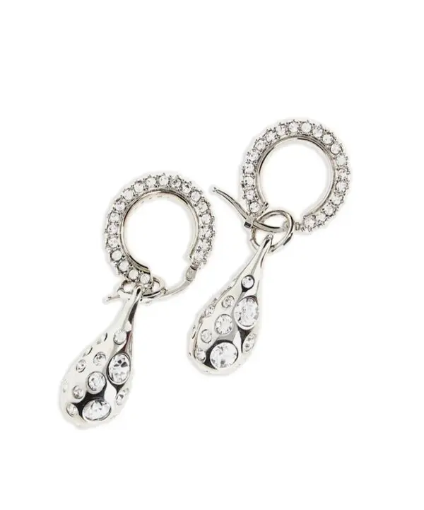 Marni Zoo Poodle Crystal-embellished Hoop Earrings