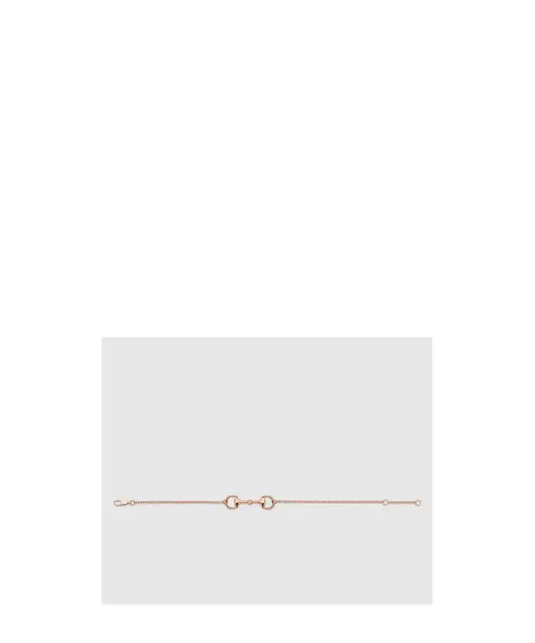 Gucci Horsebit Diamond 18k Chain Bracelet
