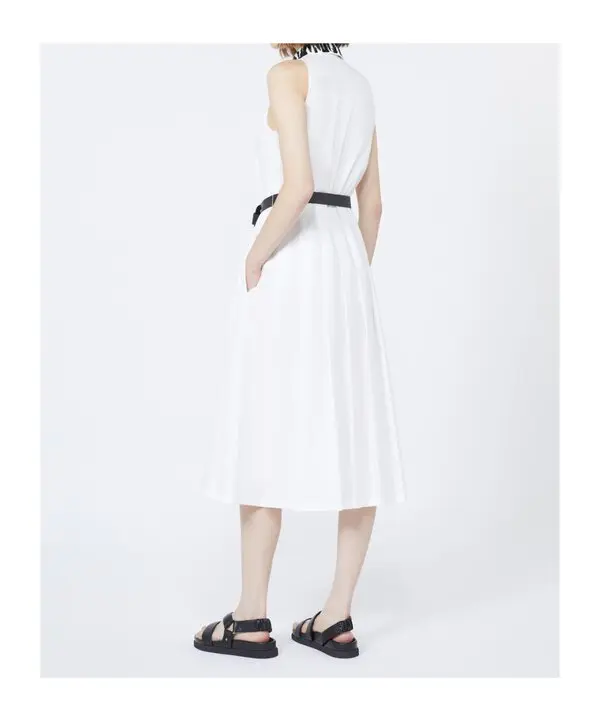 Max Mara Ubicato Belted Sleeveless Dress - White