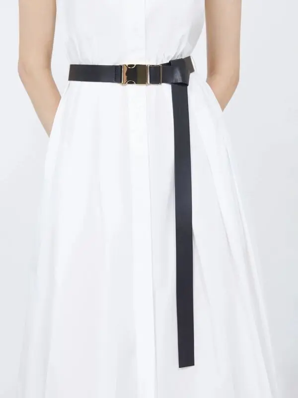 Max Mara Ubicato Belted Sleeveless Dress - White
