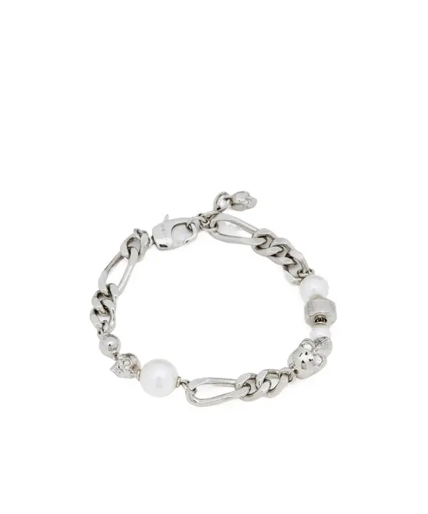 Alexander McQueen Skull Embellished Bracelet - White