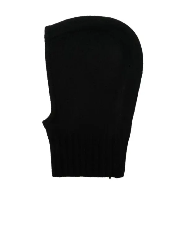 JIL SANDER Ribbed-trim Wool Balaclava - Black