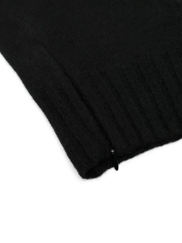 JIL SANDER Ribbed-trim Wool Balaclava - Black