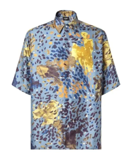 Fendi Allover Falena Printed Short Sleeved Shirt - No