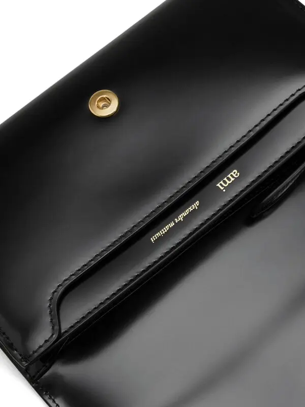 Ami Logo Plaque Press-stud Fastened Wallet