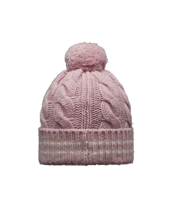 Moncler Wool Beanie With Pom Pom And Logo Detail - Multicolor