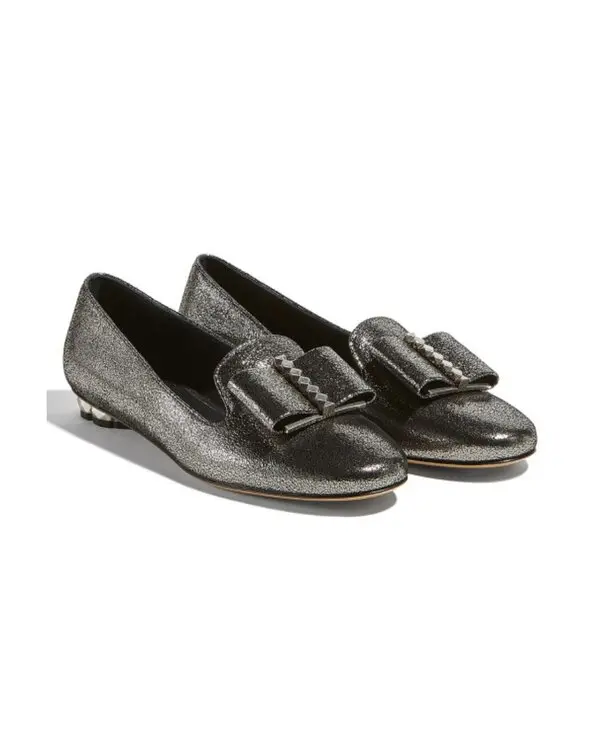 FERRAGAMO Geometric Heel Loafers