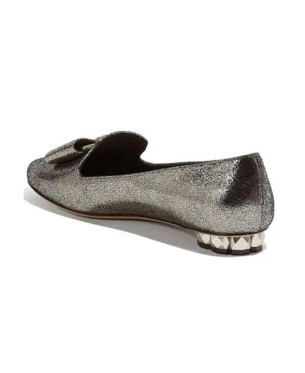 FERRAGAMO Geometric Heel Loafers