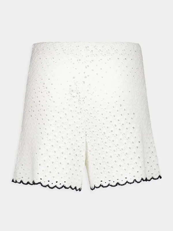 Zimmermann Halliday Crochet Shorts - White
