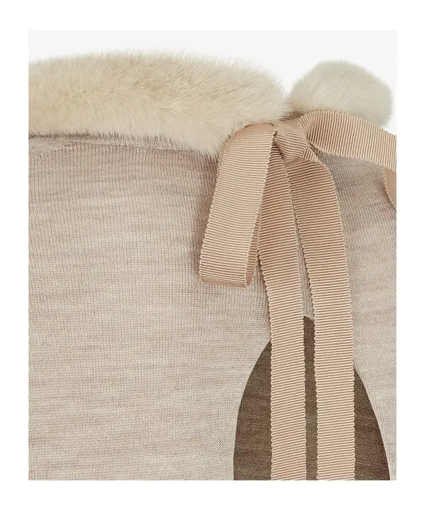 Fendi Long Sleeved Cut Out Detail Dress