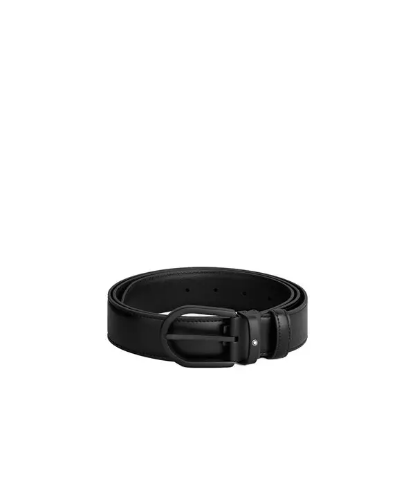 Montblanc Horseshoe Buckled Belt - Black