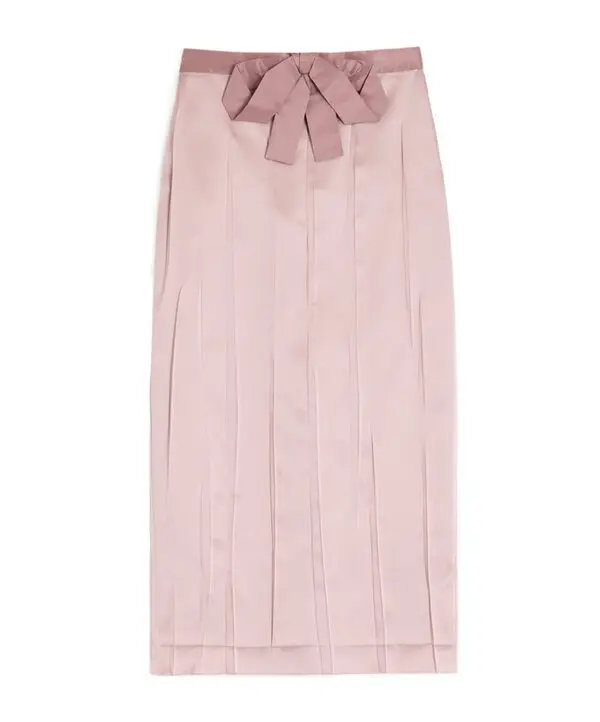Valentino Garavani Bow-detail Midi Skirt - Pink