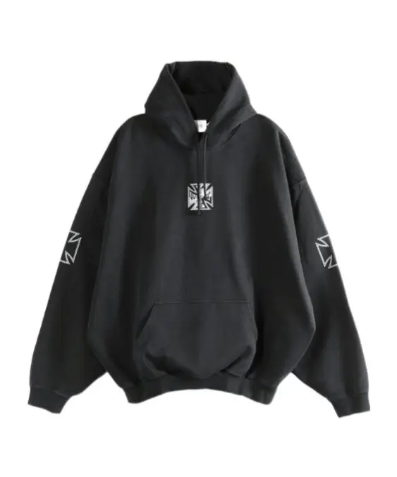 Vetements Printed Hoodie - Black