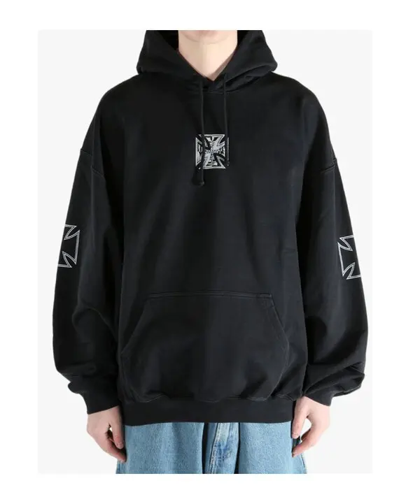 Vetements Printed Hoodie - Black