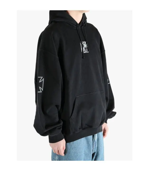 Vetements Printed Hoodie - Black