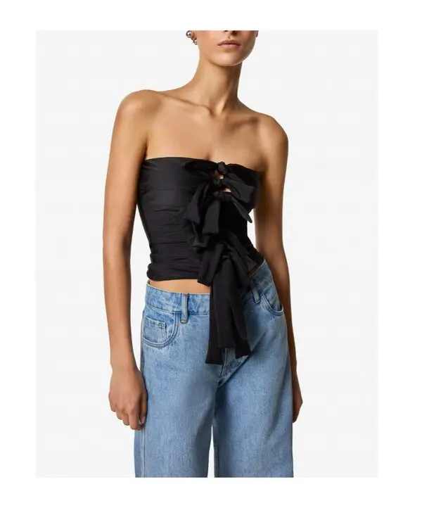 Coperni Strapless Front Tie Blouse