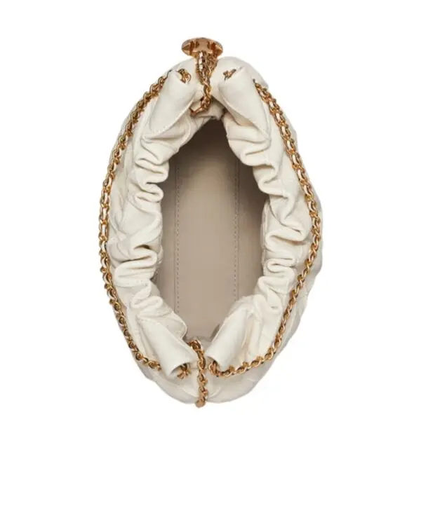 Tory Burch Fleming Drawstring Hobo Bag - Light Frost