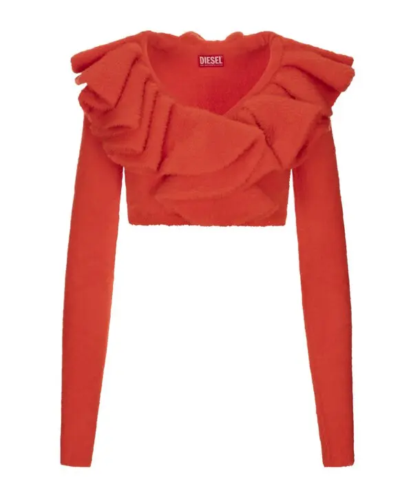DIESEL® M-inge Plush Cardigan - Red