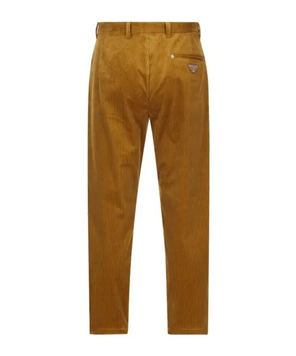 Prada Triangle Logo Tapered-leg Corduroy Trousers
