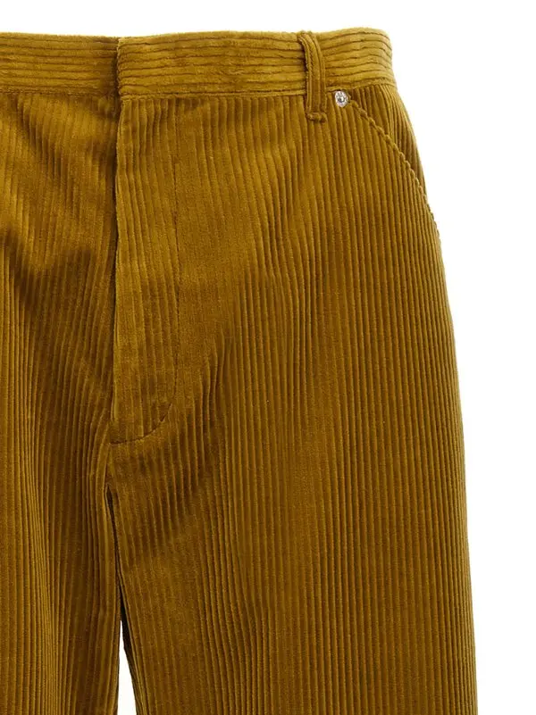 Prada Triangle Logo Tapered-leg Corduroy Trousers