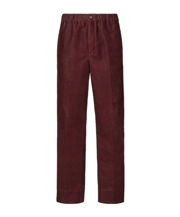 Fendi Straight-leg Corduroy Trousers - Wine Red