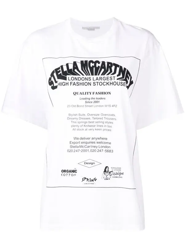 Stella McCartney Printed Short Sleeve T-shirt - White