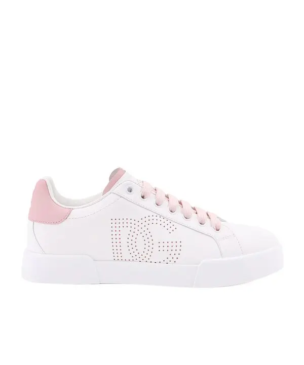 Dolce & Gabbana Perforated Logo Sneakers - White