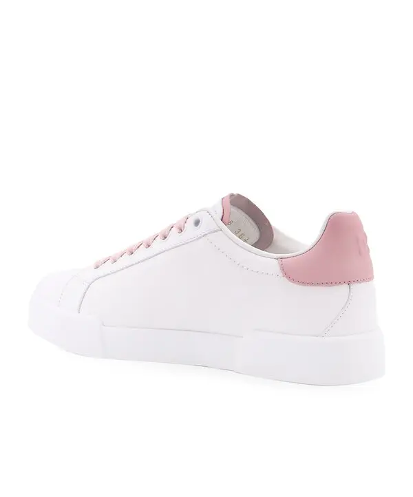 Dolce & Gabbana Perforated Logo Sneakers - White