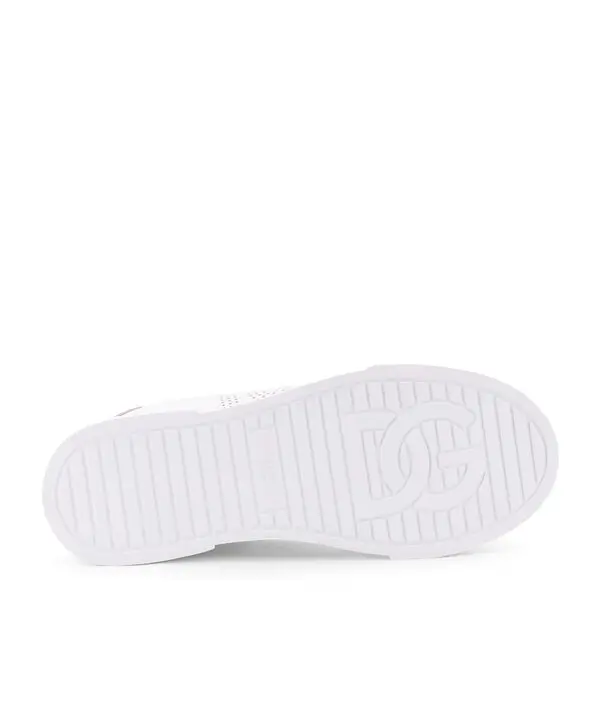 Dolce & Gabbana Perforated Logo Sneakers - White