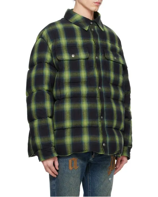 Palm Angels Plaid Puffer Jacket