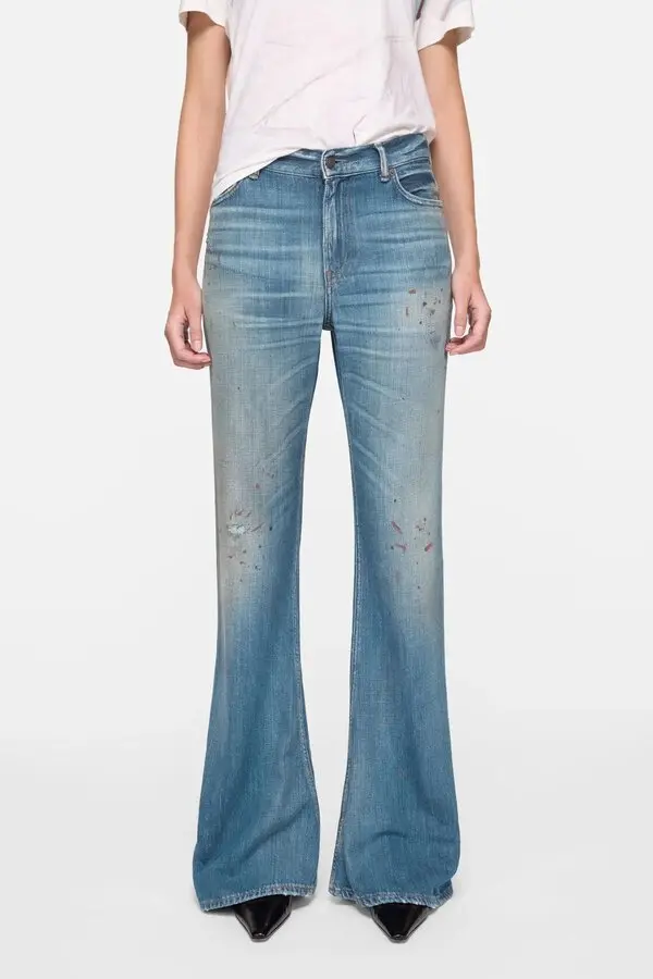 Acne Studios 2025f Fitted Flare Jeans - Blue