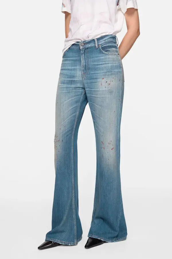 Acne Studios 2025f Fitted Flare Jeans - Blue