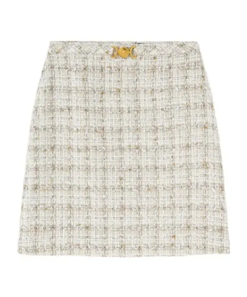 Versace Checked Tweed Mini Skirt