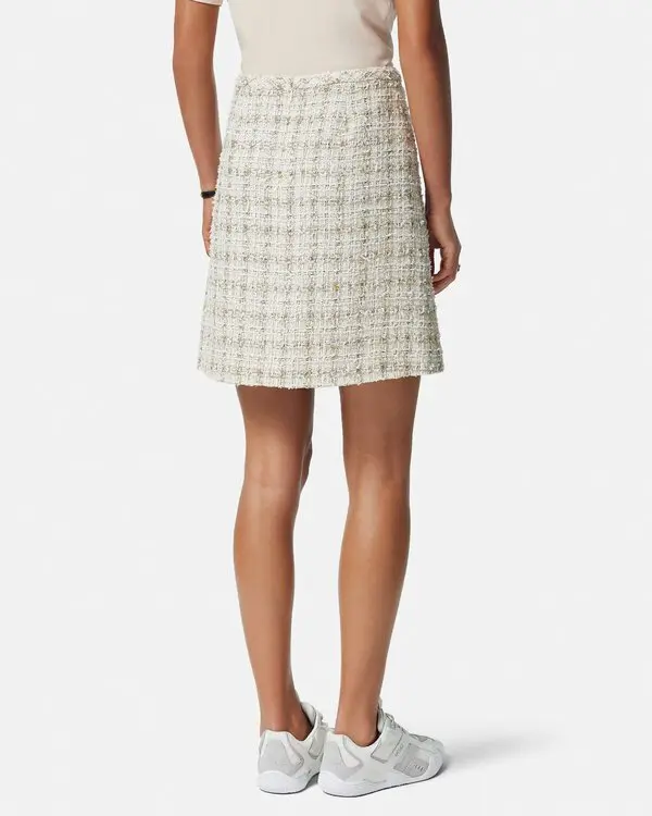 Versace Checked Tweed Mini Skirt