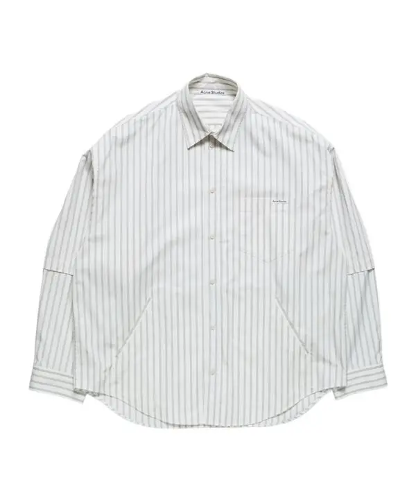 Acne Studios Double Sleeve Button-up Shirt - Gray/gray