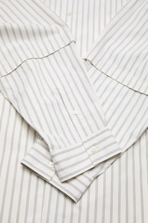 Acne Studios Double Sleeve Button-up Shirt - Gray/gray