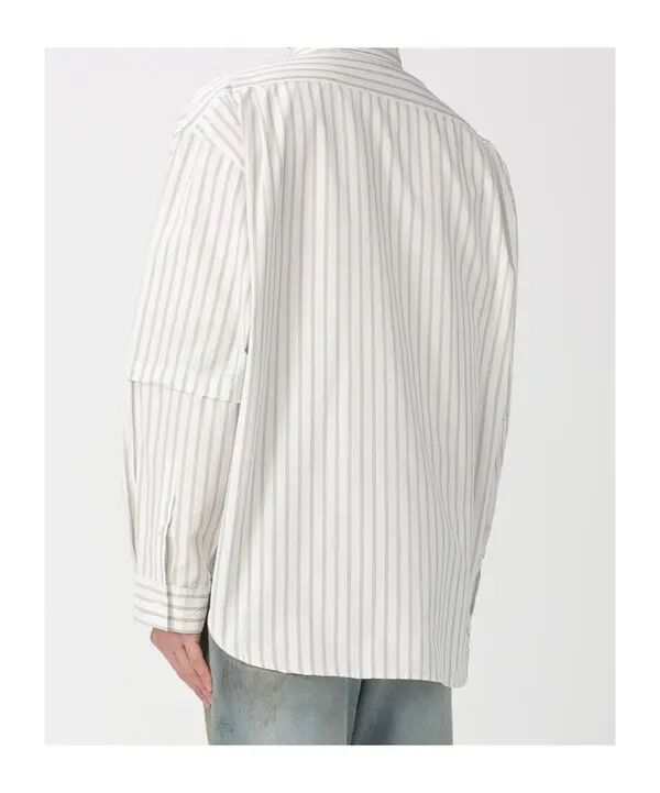 Acne Studios Double Sleeve Button-up Shirt - Gray/gray
