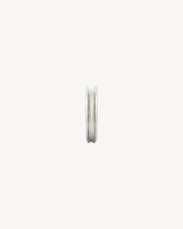 Saint Laurent Groove Cuff In Metal