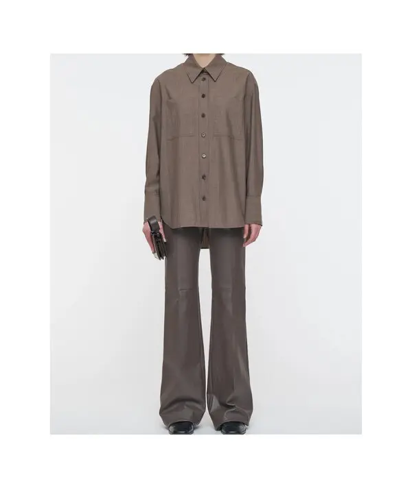 JOSEPH Herold Wool Shirt - Brown
