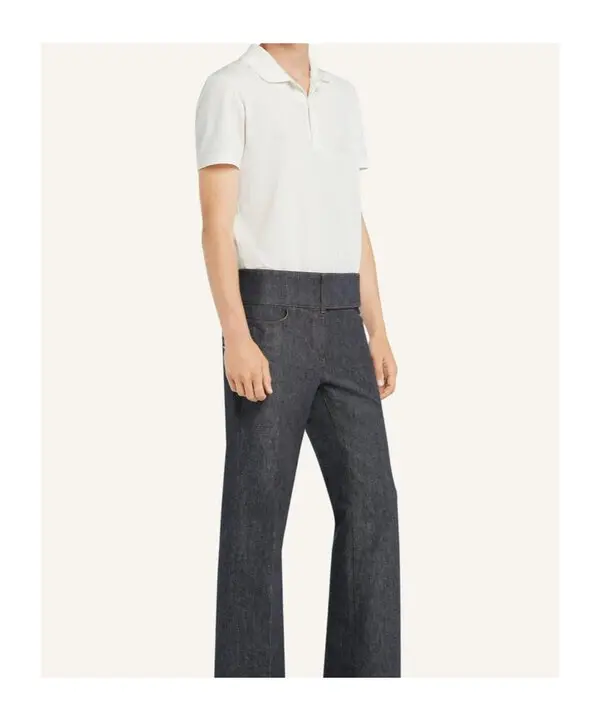 COURREGES Courrèges Logo Embroidered Polo Shirt - Natural Beige