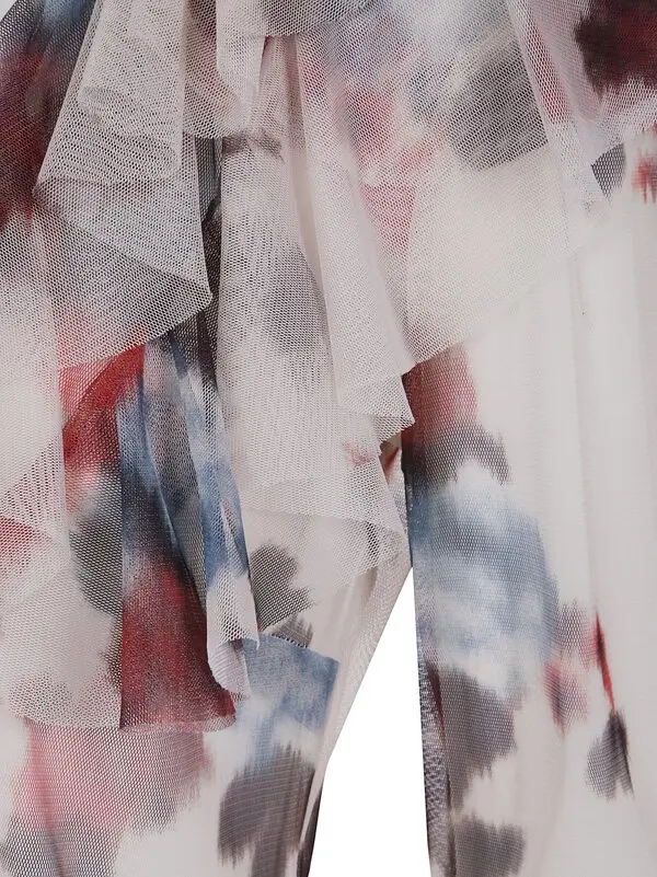 Philosophy Di Lorenzo Serafini Tulle Flower Printed Blouse