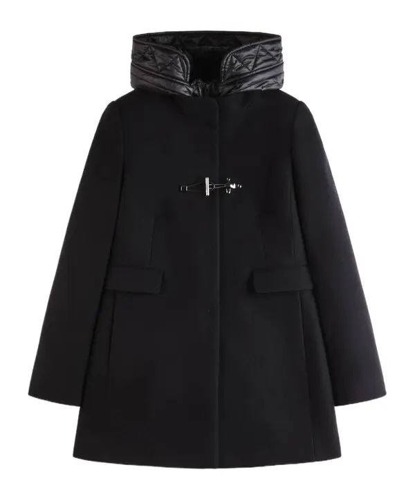 FAY Long Sleeved Hooded Coat - Black