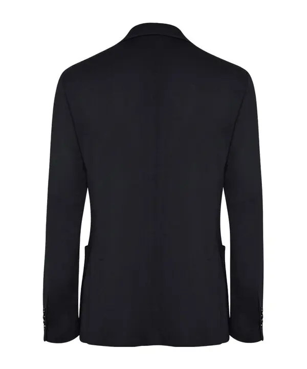 LARDINI Wool Blazer With Drawstring Waist - Black