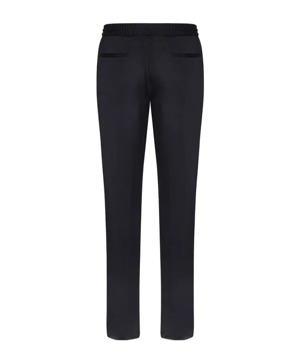 LARDINI Wool Blazer With Drawstring Waist - Black
