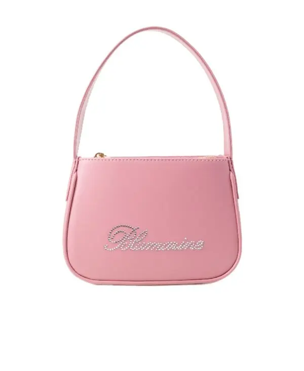 Blumarine Logo Embellished Top Handle Bag - Pink