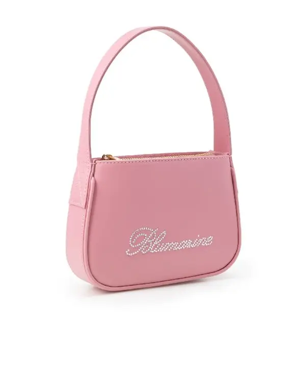 Blumarine Logo Embellished Top Handle Bag - Pink