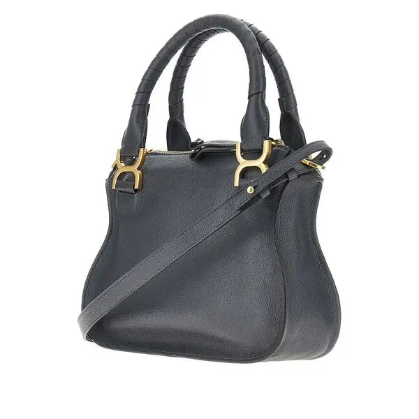 Chloé Small Marcie Leather Tote Bag - Blue