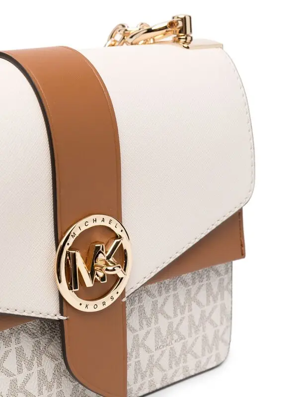 Michael Kors Greenwich Logo Plaque Shoulder Bag