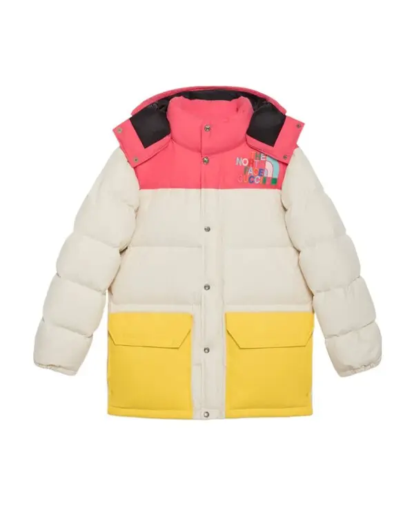 Gucci X The North Face Logo Down Jacket - White